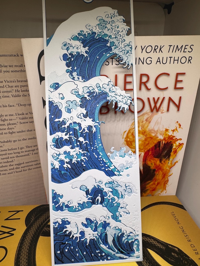 The Great Wave Bookmark | 3D Printed Hokusai-inspired Bookmark ...