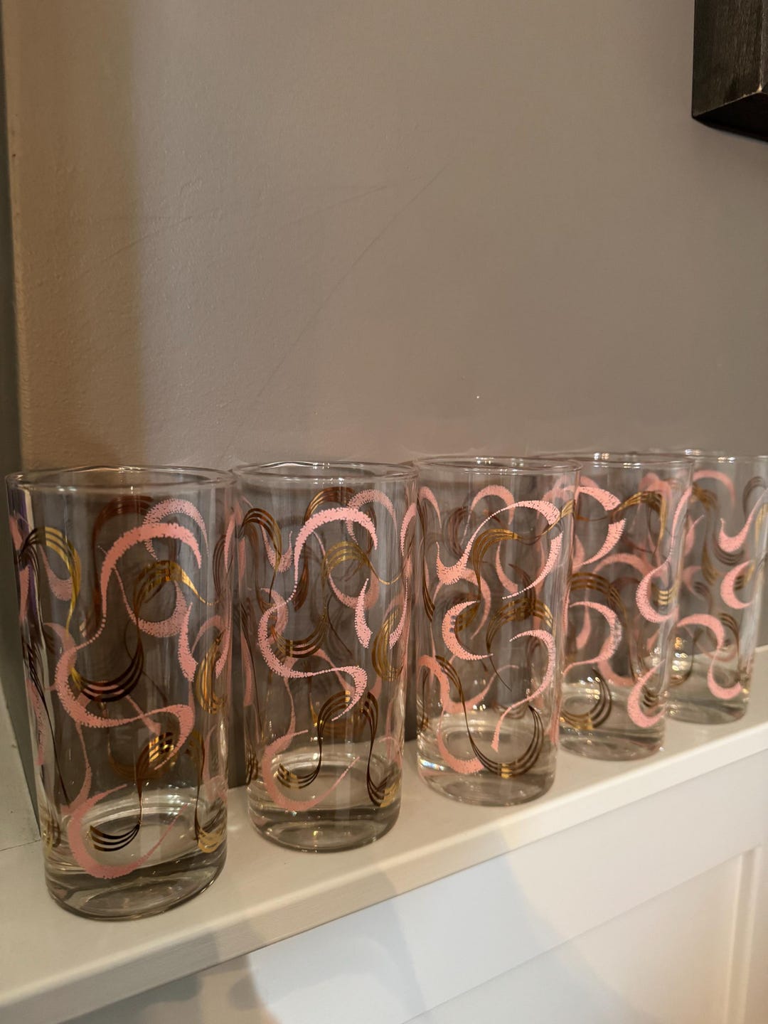 Libby Pink Highball Glass Set - Etsy