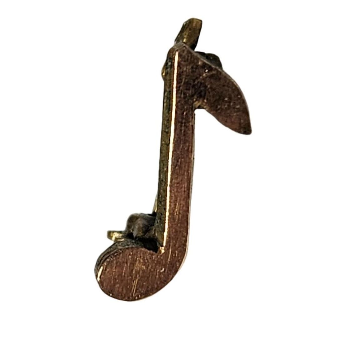 Vintage Brass Music Note Lapel Pin Brooch Musical Fashion Costume ...