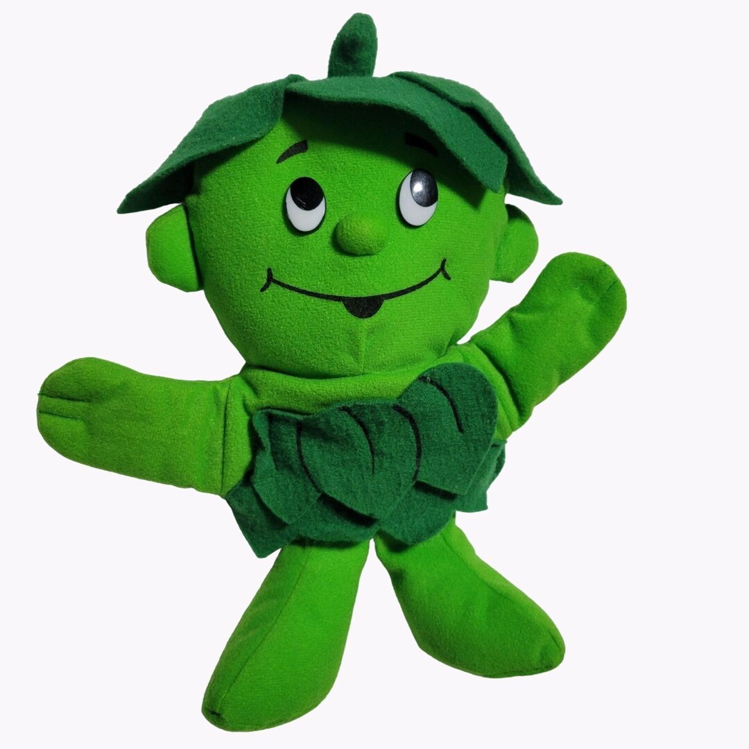 Vintage 90s Pillsbury Green Sprout Hand Puppet 10 Inch Plush Stuffed ...