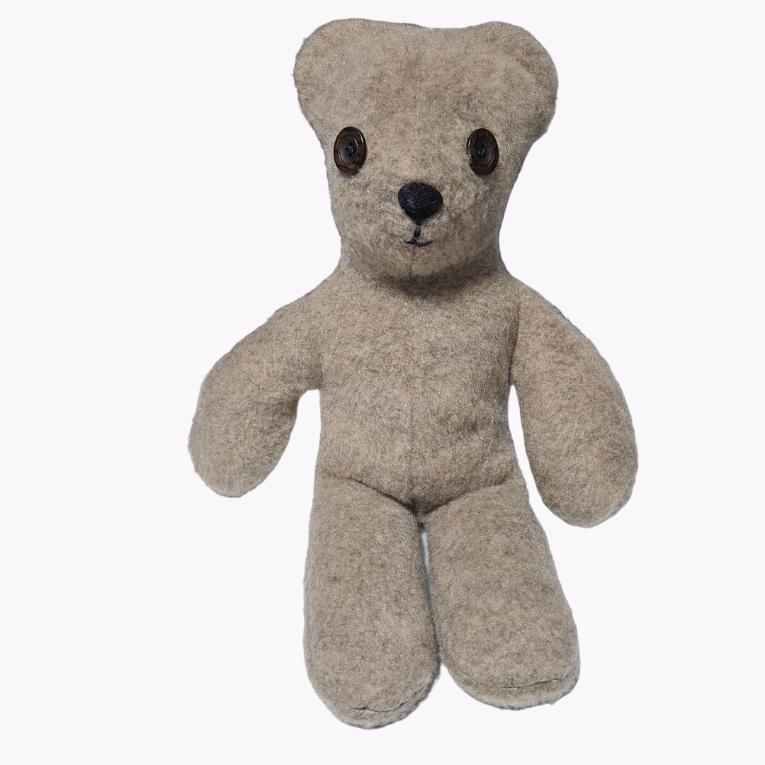 Vintage Judy Simms Teddy Bear 15 Inch Plush Button Eyes Stuffed Animal ...