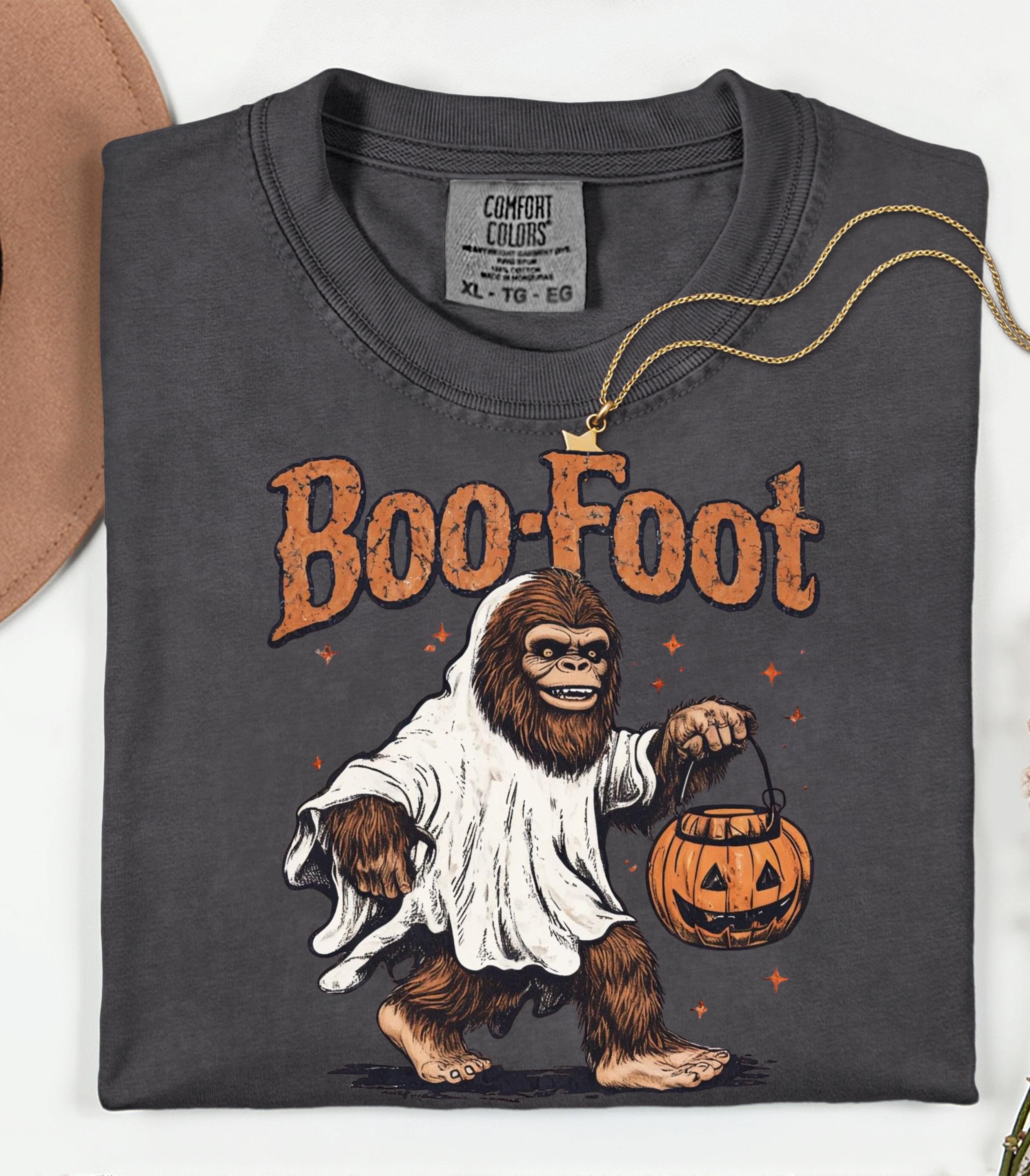 Boo Foot Bigfoot Halloween PNG, Sasquatch Ghost Clipart, Funny Cryptid ...
