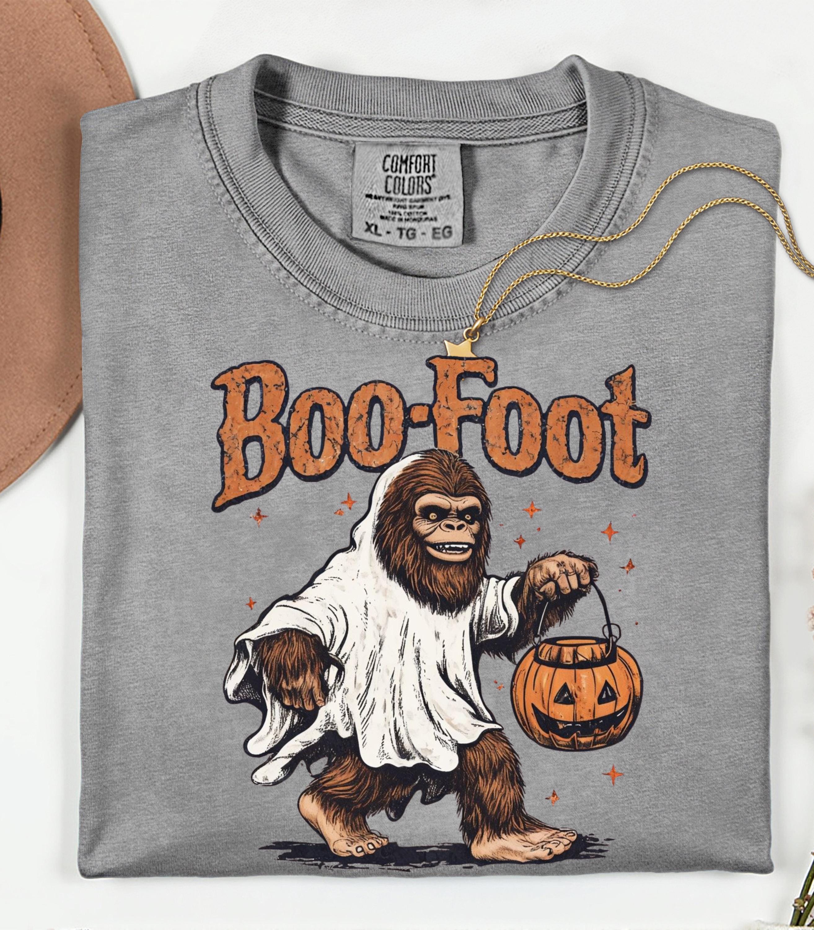 Boo Foot Bigfoot Halloween PNG, Sasquatch Ghost Clipart, Funny Cryptid ...