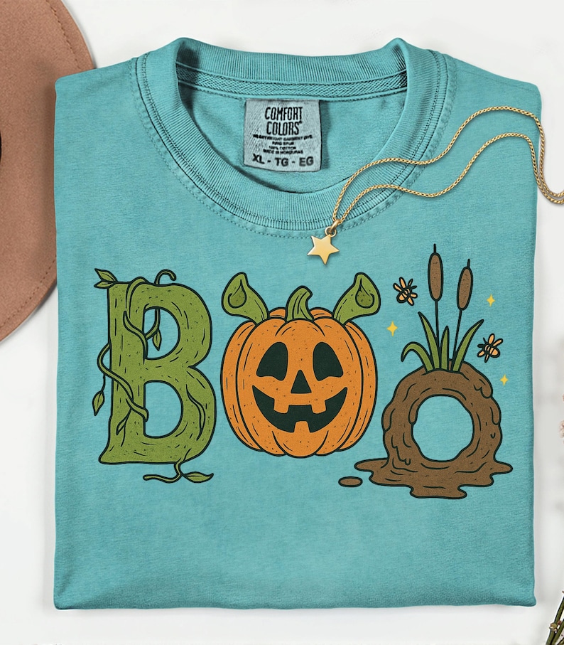 Boo Halloween PNG, Shrek Swamp Pumpkin Ghost PNG, Funny Halloween Shirt ...