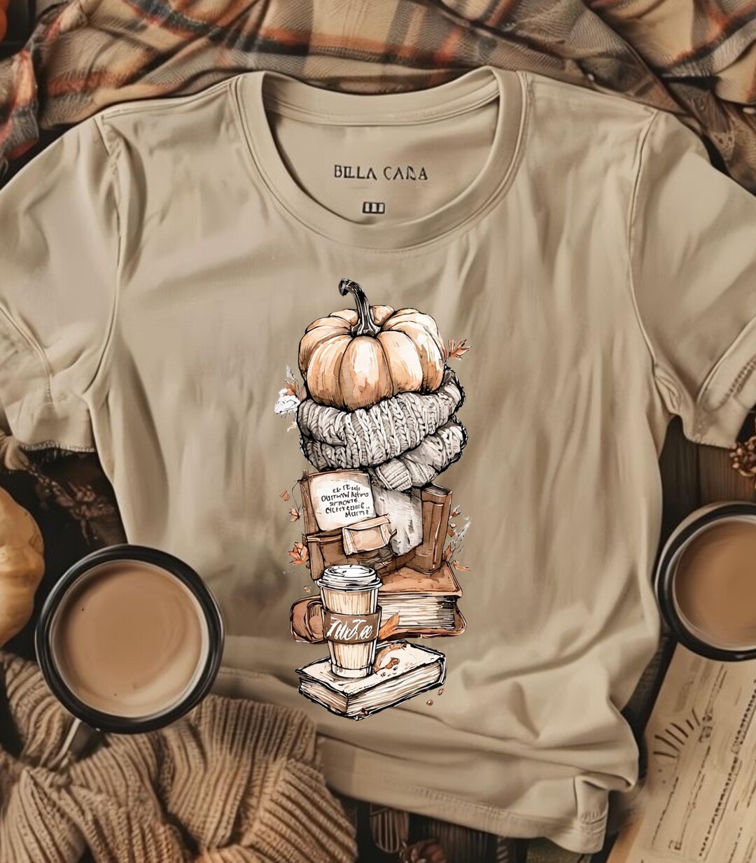 Cozy Fall Stack PNG, Pumpkin Sweater Books Latte Clipart, Autumn Girl ...