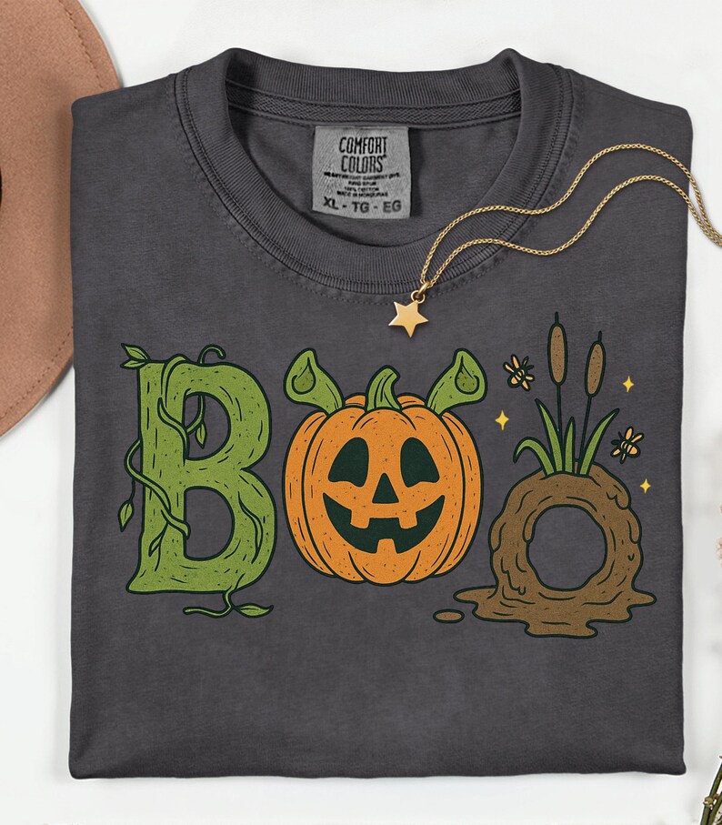 Boo Halloween PNG, Shrek Swamp Pumpkin Ghost PNG, Funny Halloween Shirt ...