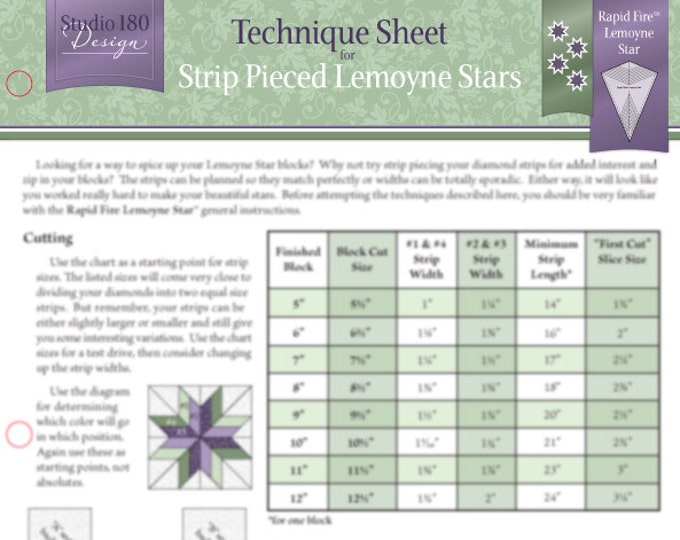 Triangle Pizazz Technique Sheet - Etsy