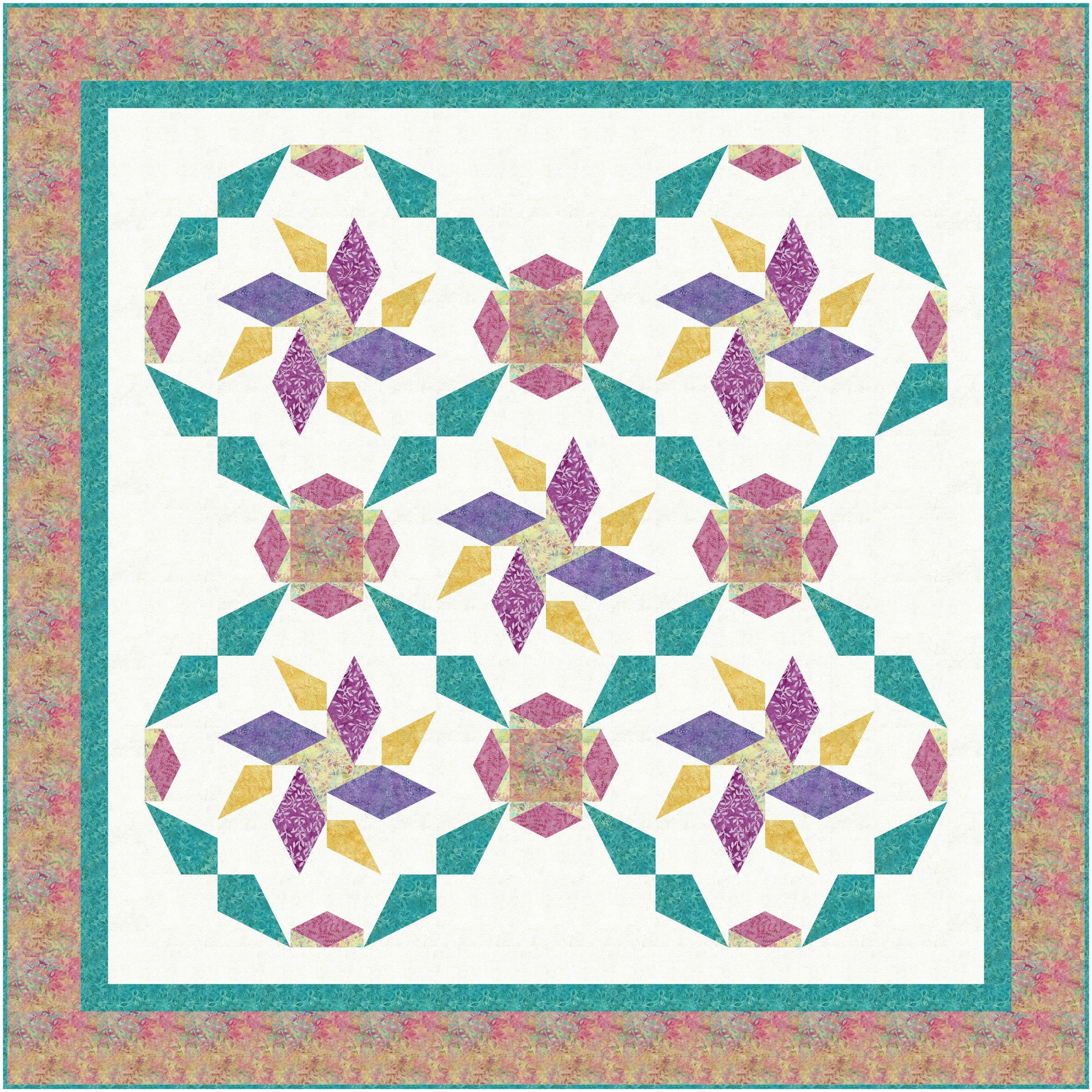 Periwinkle Swirl Quilt Pattern - Etsy