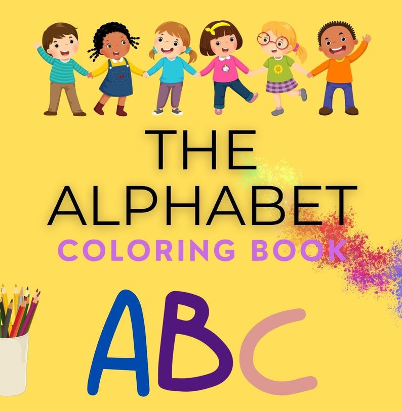 The Alphabet Coloring Book - Etsy
