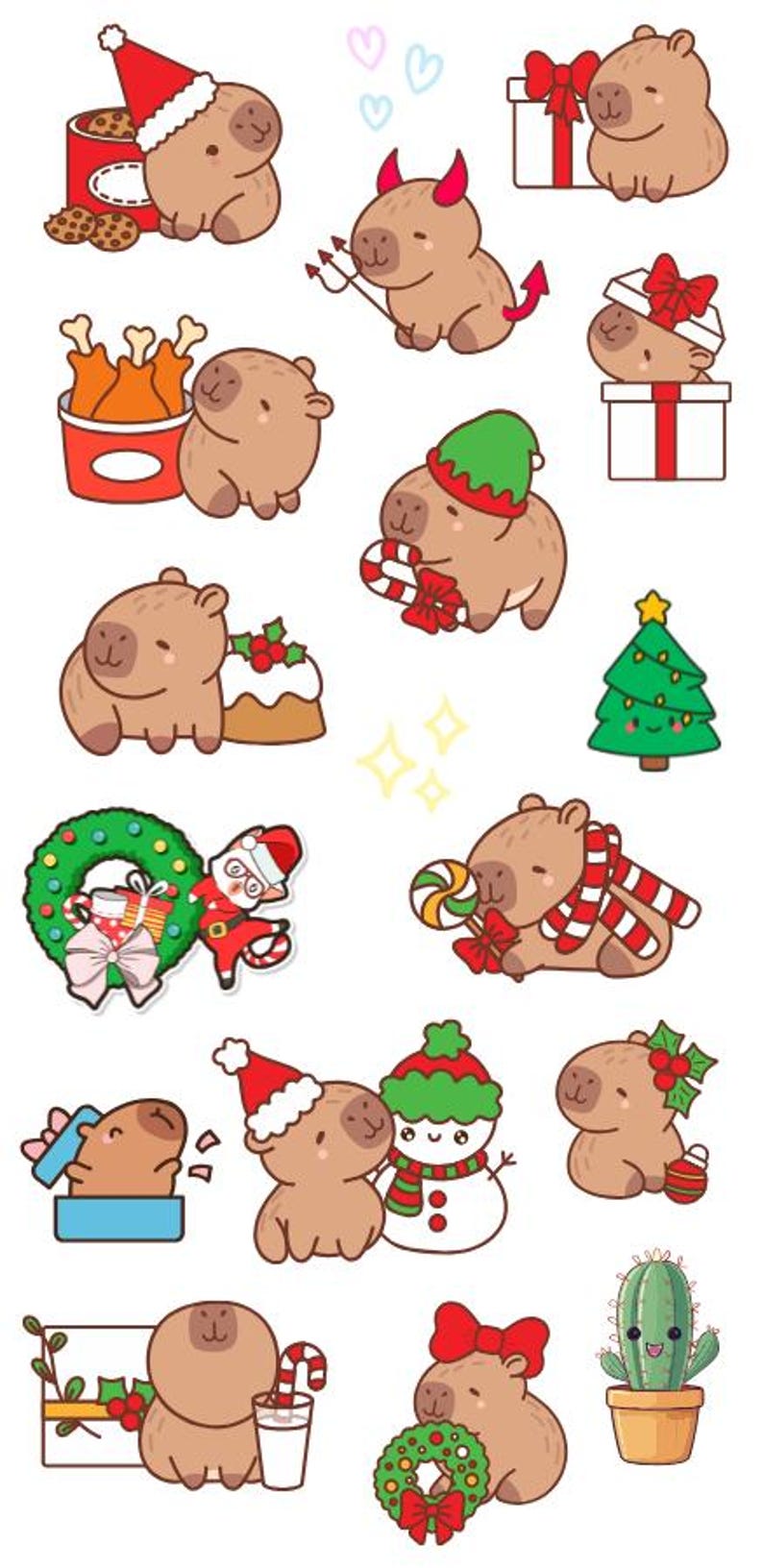 Capybara Cute Stickers - Etsy
