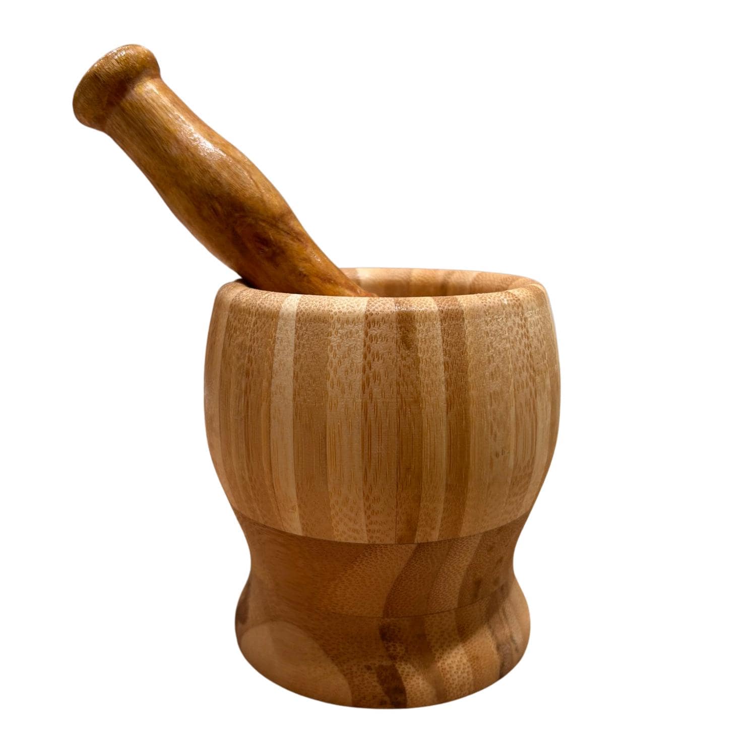 Bamboo Mortar and Pestle Grinding Bowl - Etsy