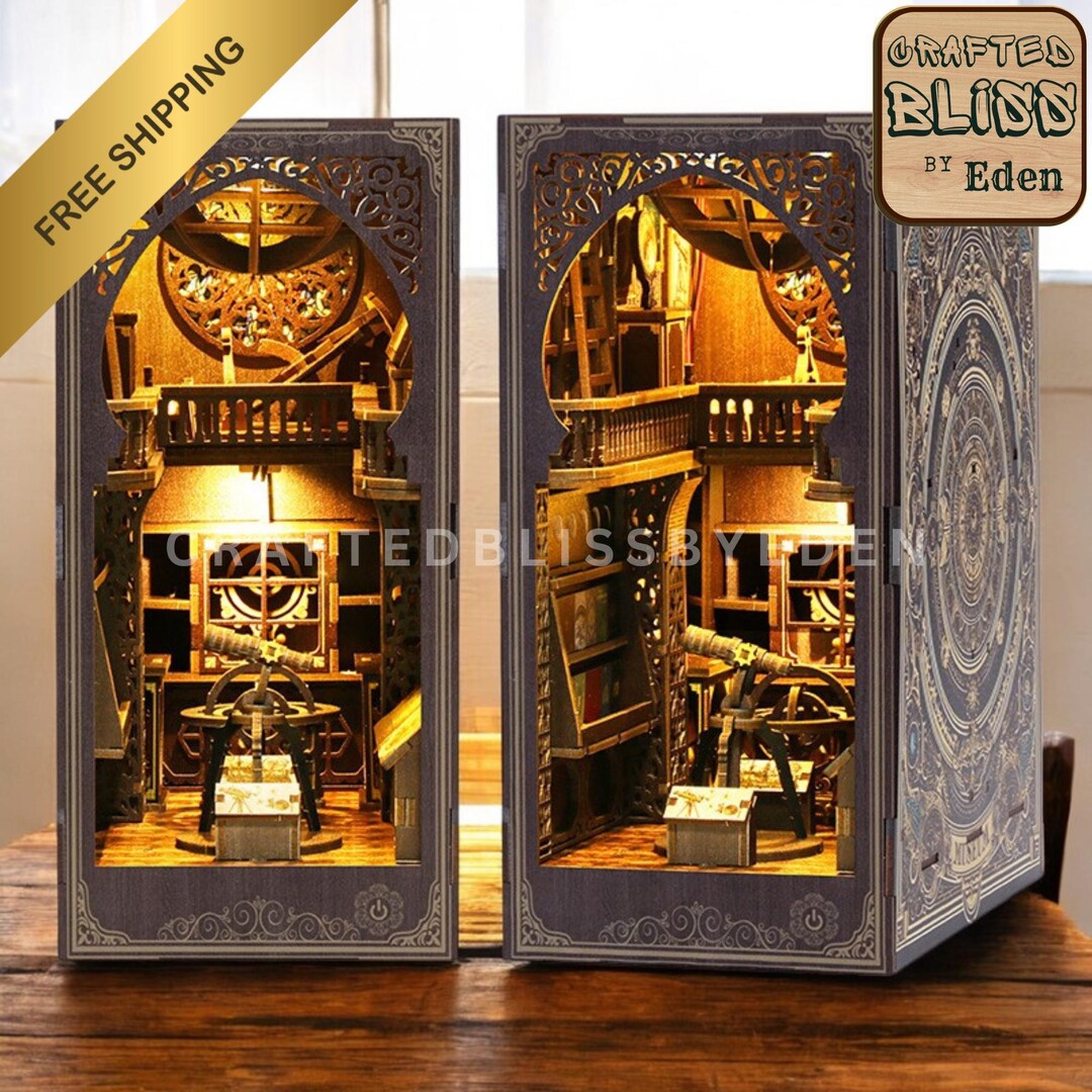 Astronomy Museum Book Nook DIY Kit Space Diorama Tiny House Bookshelf ...