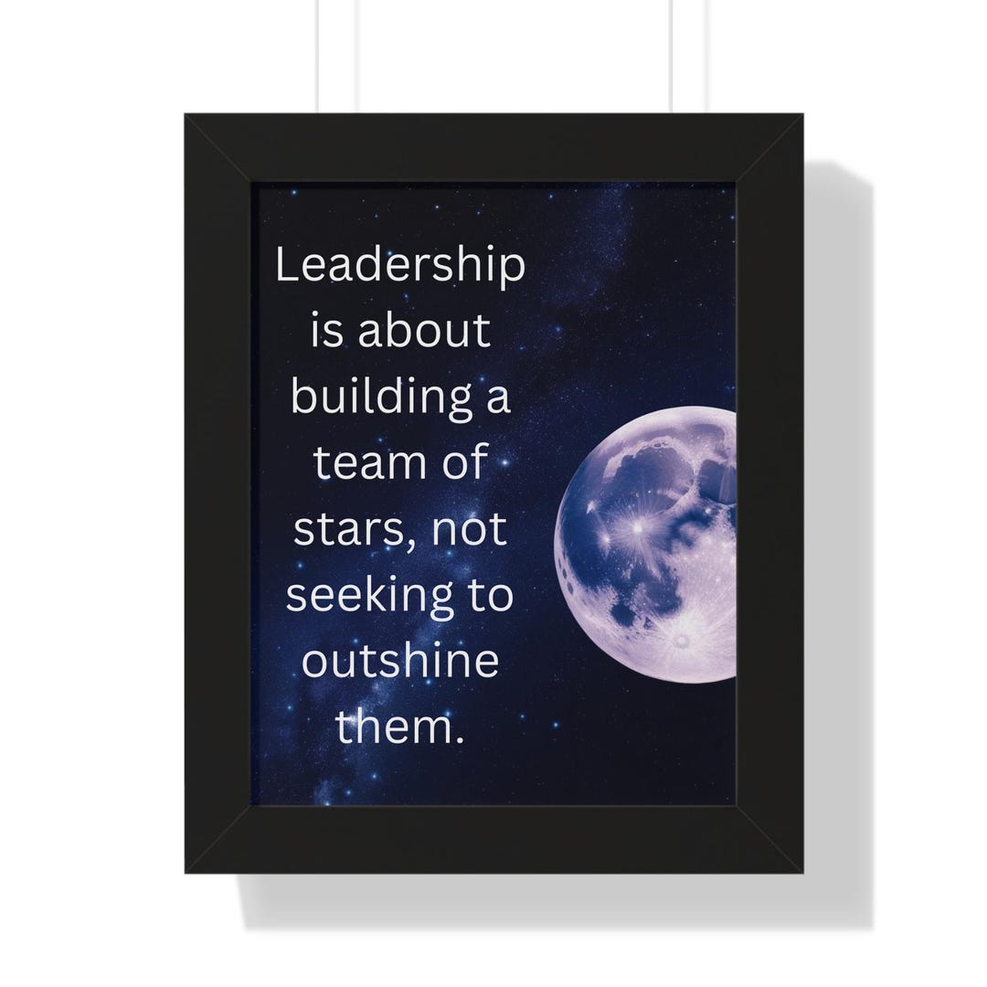 Motivational Framed Poster, Leadership Teamwork Coaching Office Wall ...