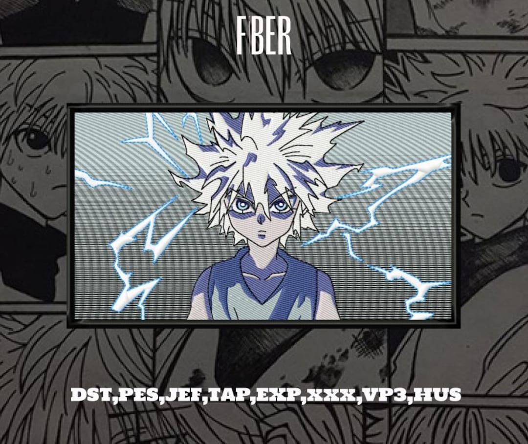 Killua Digital Anime Embroidery Design Hunter X Hunter Digital Machine ...