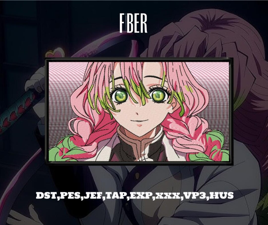 Mitsuri Kanroji Digital Anime Embroidery Design Demon Slayer Digital ...