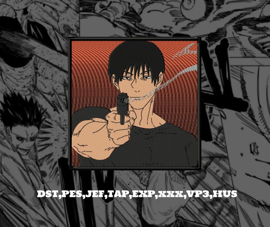 Toji Fushiguro Digital Machine Anime Embroidery Design Jujutsu Kaisen ...