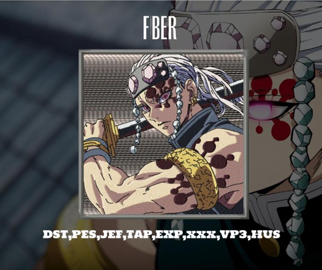 Tengen Uzui Digital Anime Embroidery Design Kimetsu No Yaiba Digital ...