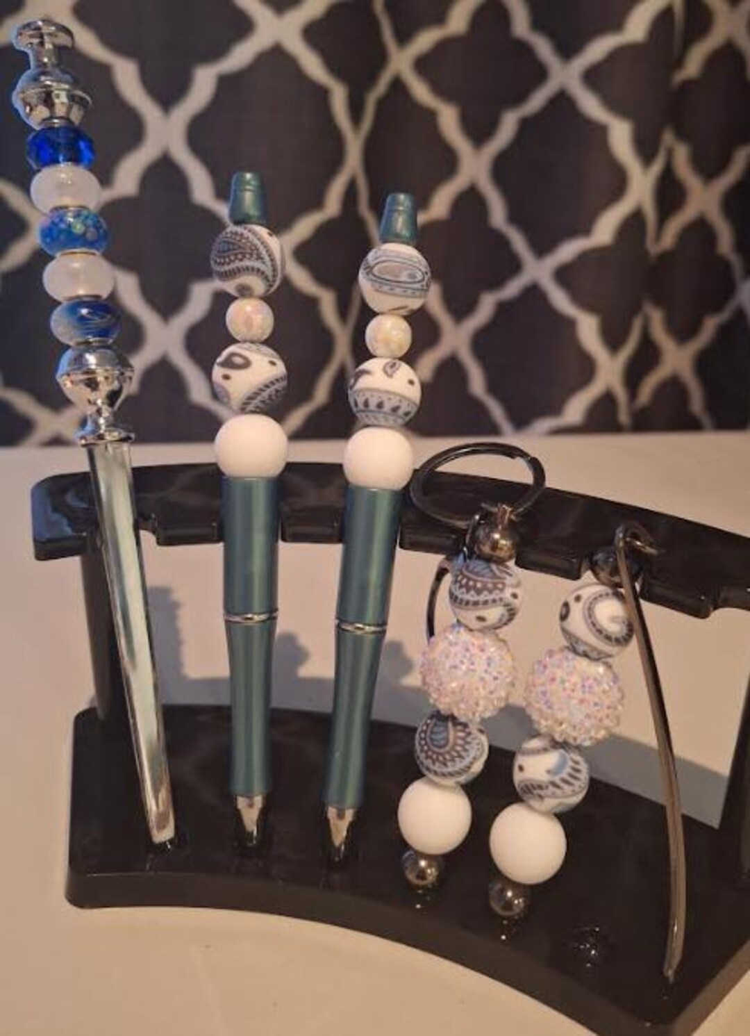 2 Blue Pens, 1 Key Chain, 1 Book Marker and 1 Letter Openers Set ...