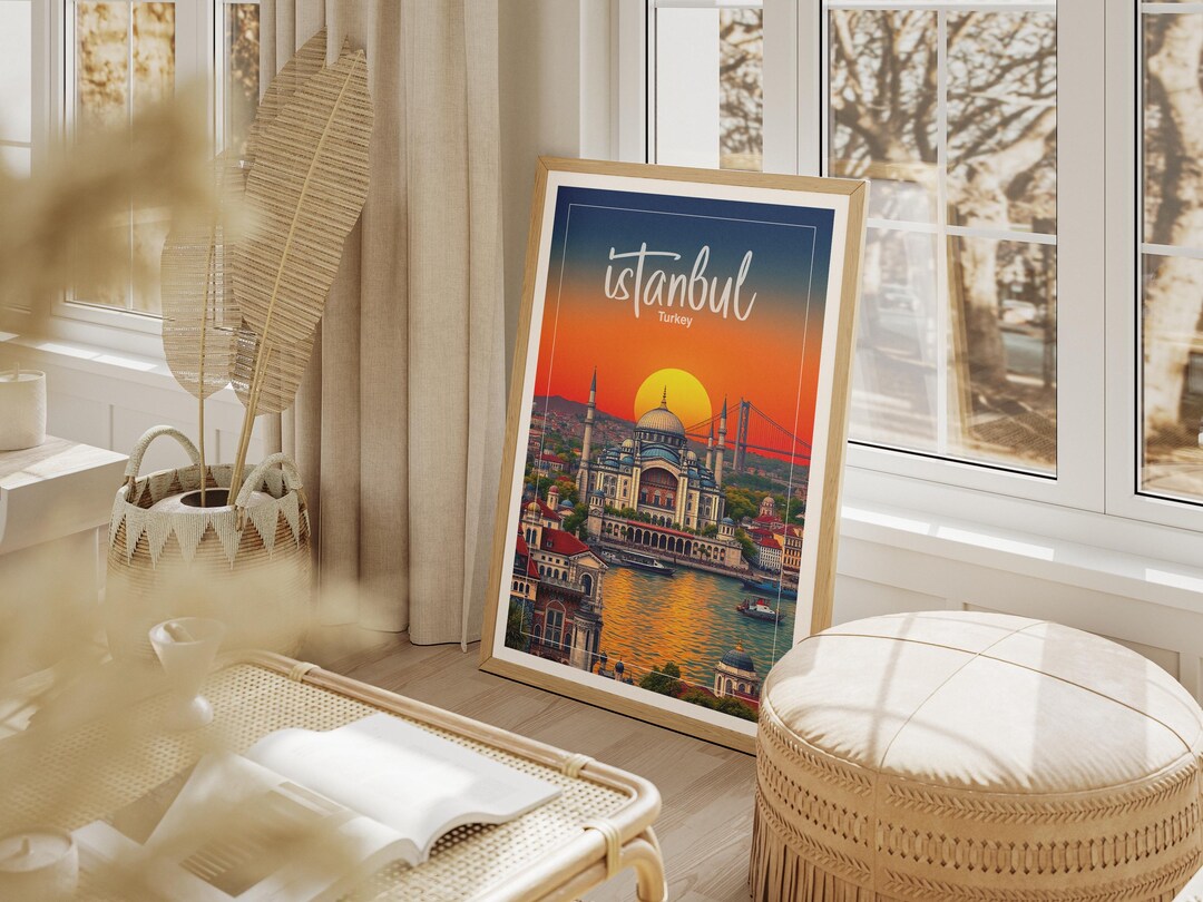 Istanbul Digital Poster Design, Istanbul Wall Art, Istanbul Poster ...