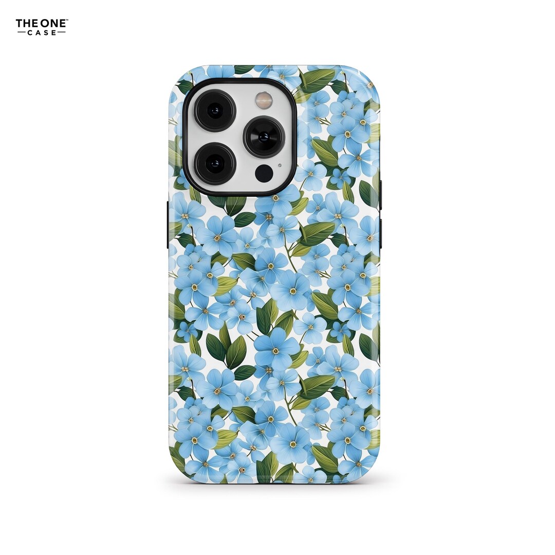 Alaska State Flower Forget-me-not Phone Case for iPhone 16 15 14 13 Pro ...