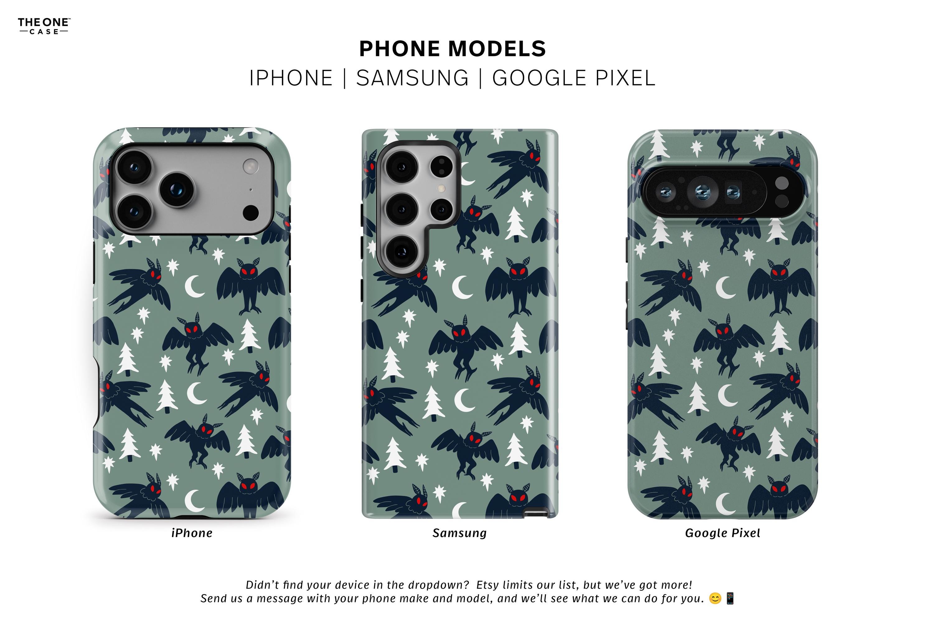 Green Mothman Pattern Cryptid Halloween Phone Case for iPhone 17 16e 15 ...