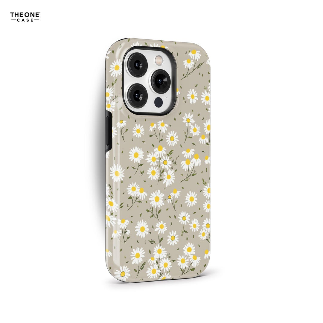 Boho Neutral Daisy Flowers Pattern Phone Case for iPhone 17 Air 16e 14 ...