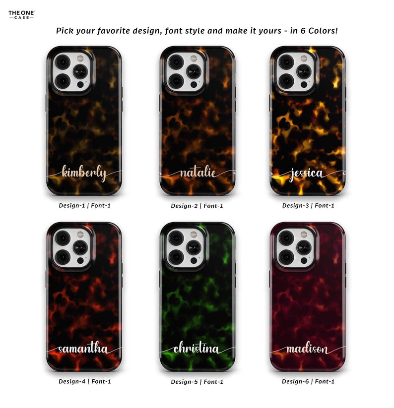 Monogram Tortoise Shell Phone Case for iPhone 16 15 14 Pro Max, Samsung ...