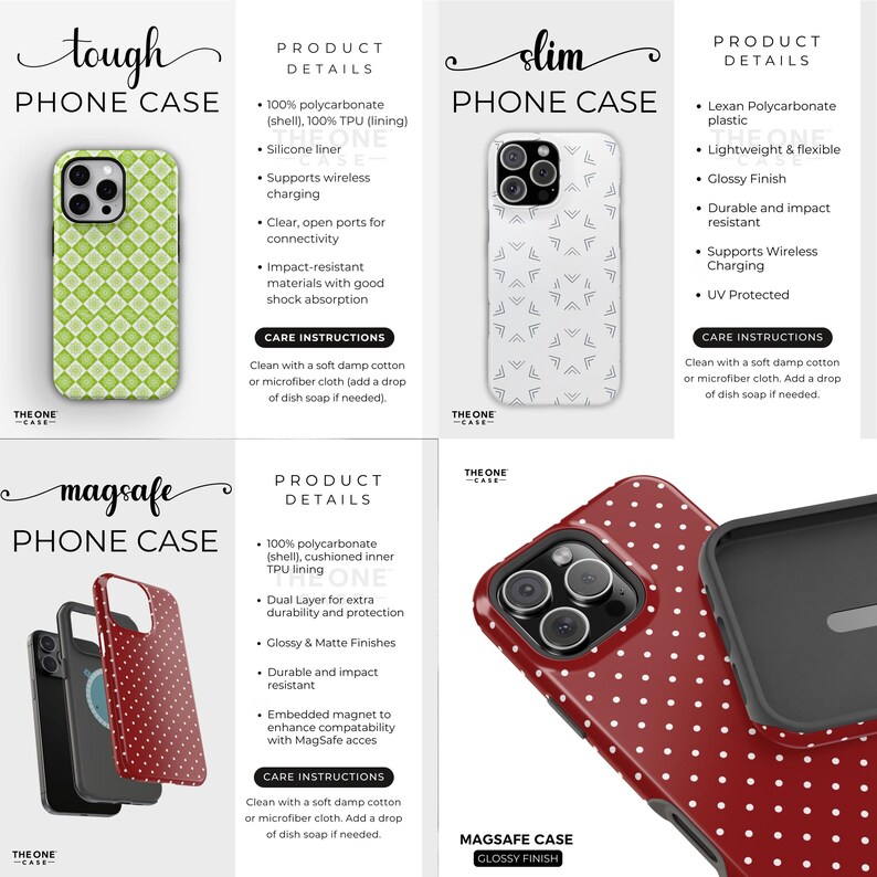 Cherry Red Polka Dot Phone Case for iPhone 16 15 14 13 12 Pro Max ...