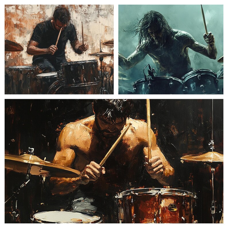 30 JPEG Illustrations, Pictures and Sketches of Drummer Playing Drums ...