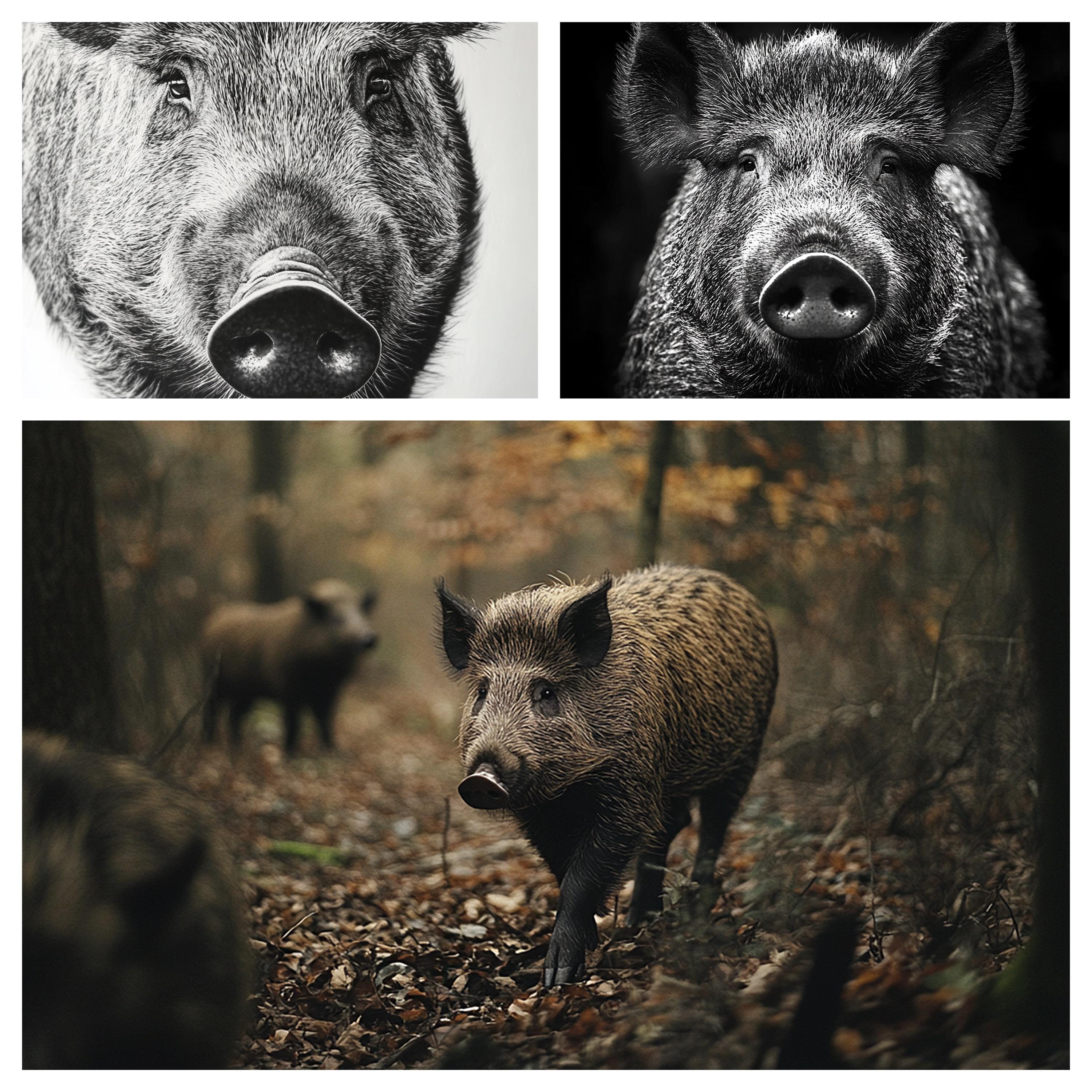 Wild Boar Illustrations: 50 PNG Animal Graphics (commercial Use ...