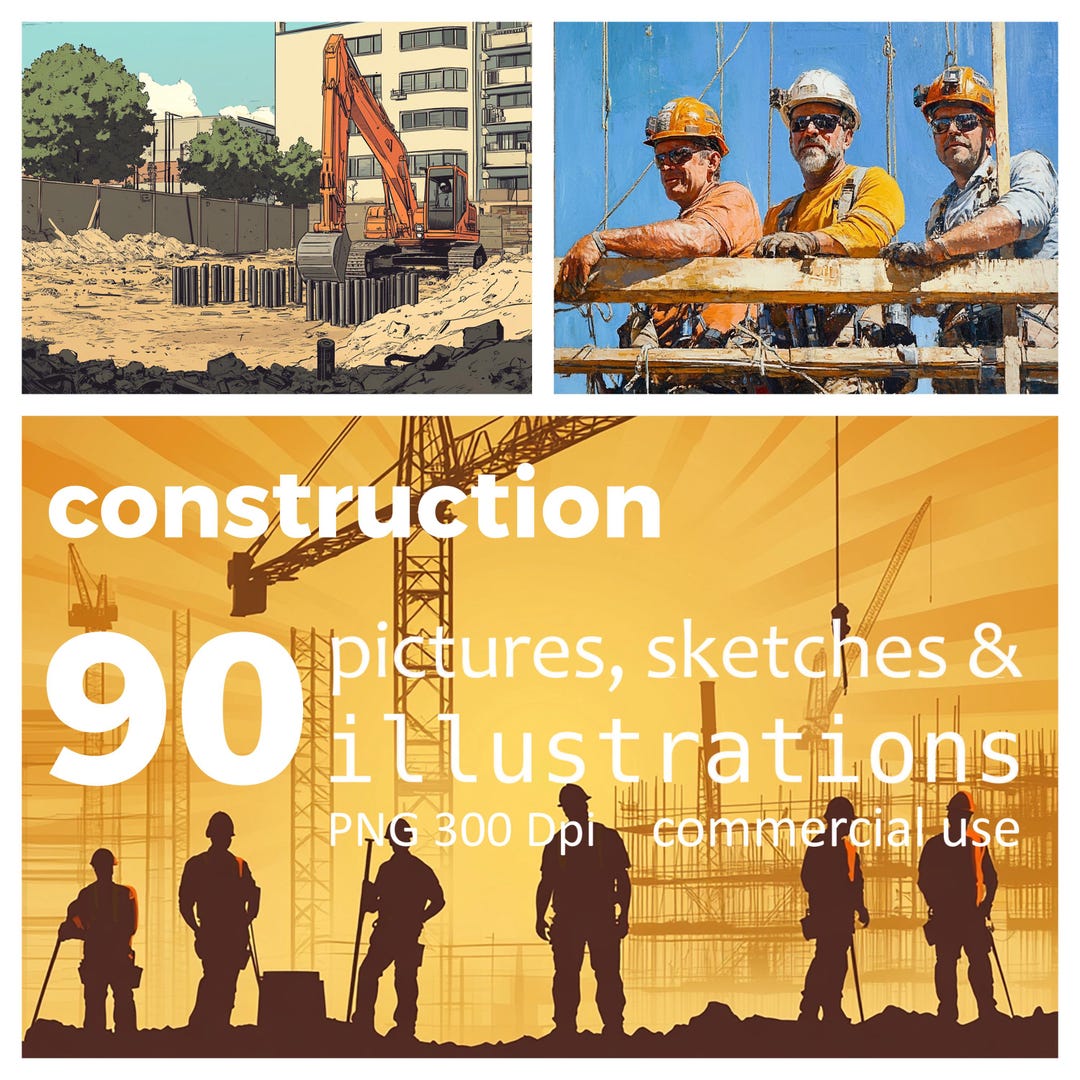 Construction Worker PNG Clipart: Building Site Illustrations ...