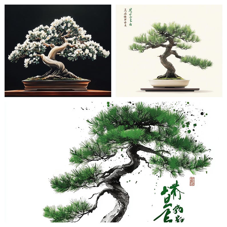 Japanese Bonsai Tree Art: 66 PNG Illustrations (commercial Use) - Etsy