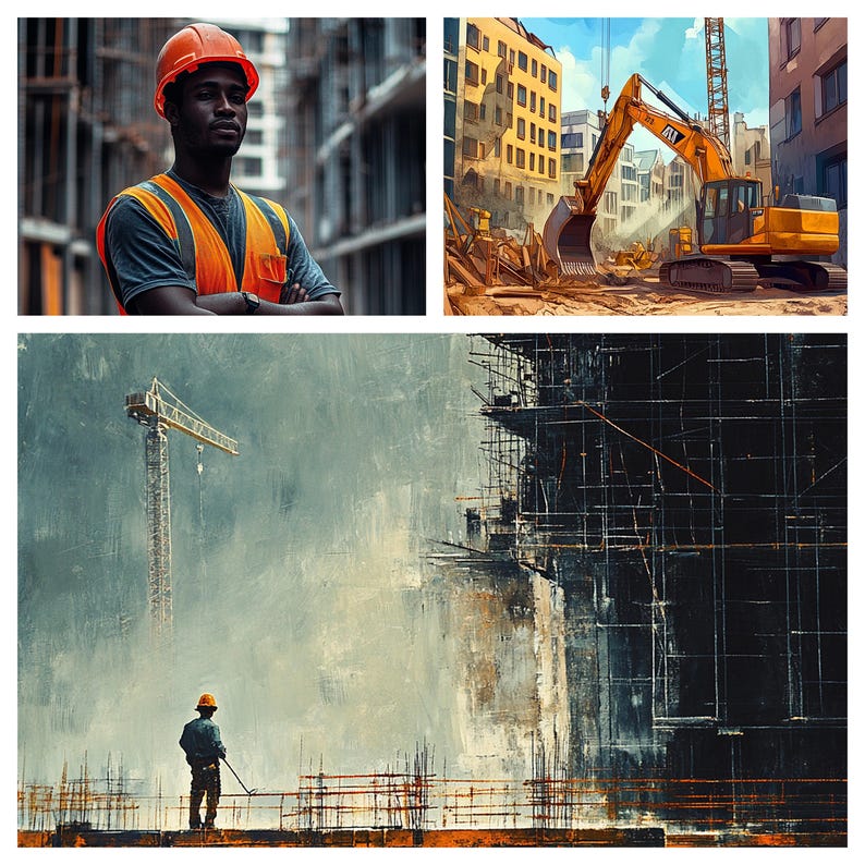 Construction Worker PNG Clipart: Building Site Illustrations ...