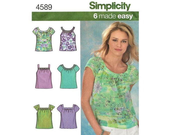 Simplicity 4589 UNCUT Sewing Pattern - Women’s / Misses’ Top With ...