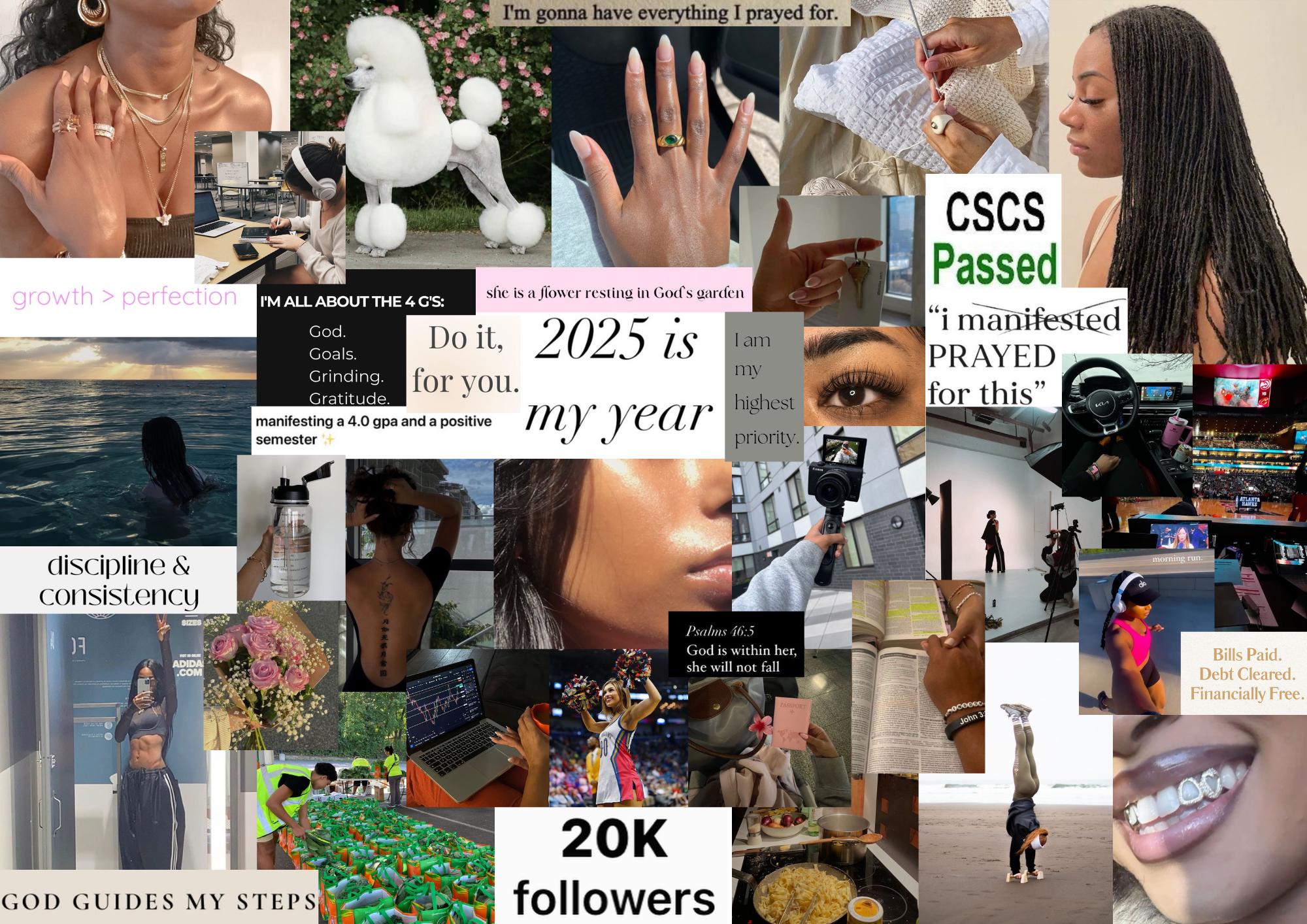 Custom 2025 Vision Board (pinterest Inspired), Vision Board, Vision ...
