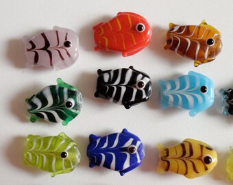 Glass Fish Beads | Etsy