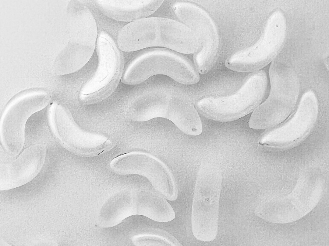 15mm Clear MATTE AB Wings Czech Glass Wing Beads Vintage Czech Glass ...