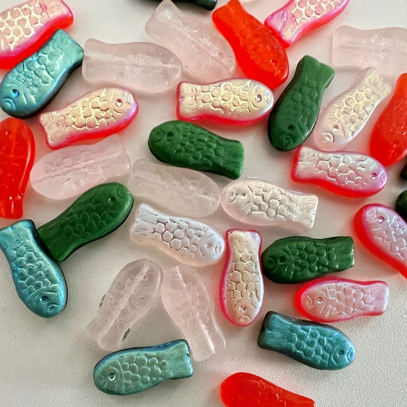 Glass Fish Beads - Etsy