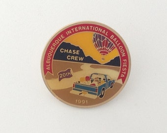 Hot Air Balloon Pin Chase Crew 1990 Albuquerque International | Etsy