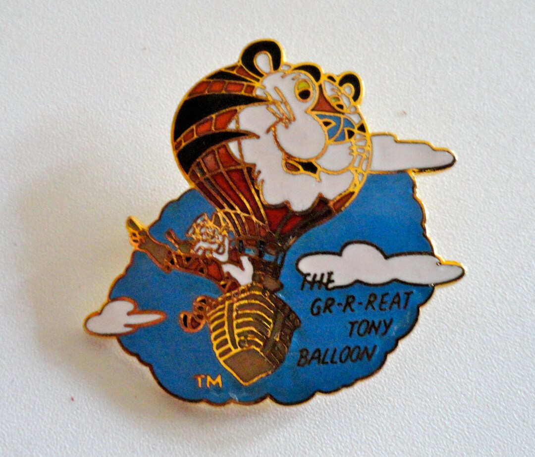 Hot Air Balloon Pin Tony the Tiger "the GR-R-REAT Tony Balloon ...