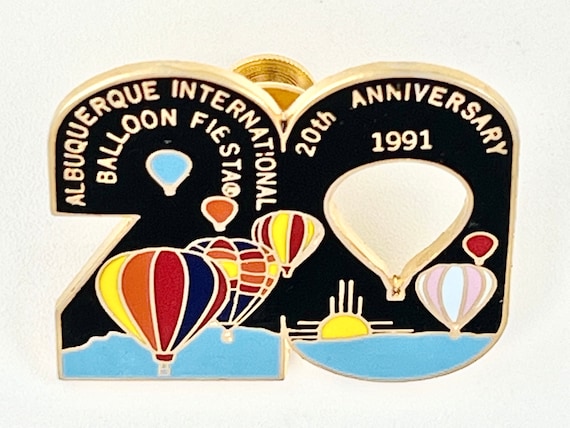 Number Shaped Hot Air Balloon Pin 1991 20th Anniversary - Etsy