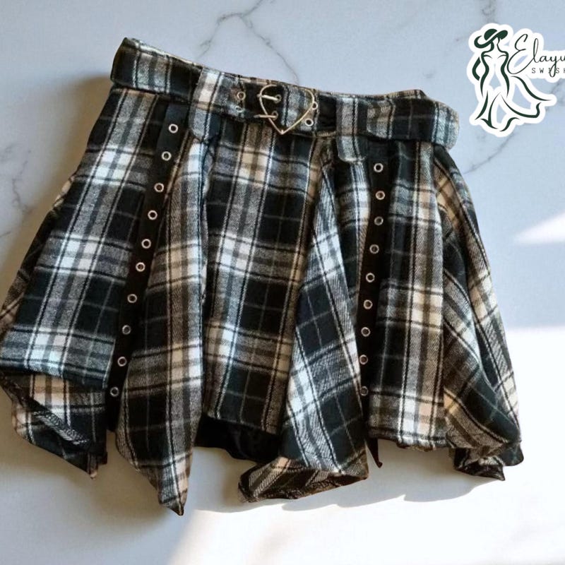Punk Plaid Skirt - Etsy