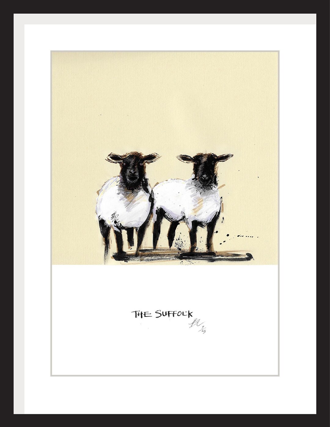 The Suffolk Sheep Pen and Ink Drawing - Etsy