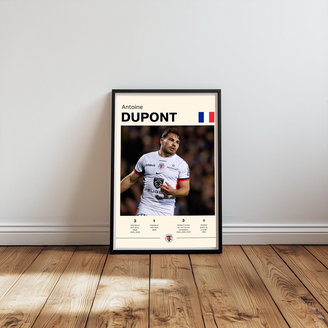Antoine Dupont Poster, Stade Toulousain Print, DUPONT Fan Gift, Rugby ...