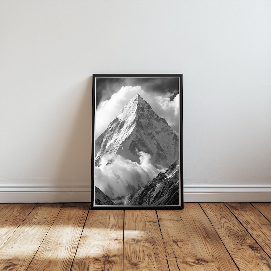 K2 Mountain Wall Art – Himalayan Landscape Poster – Adventure, Nature ...