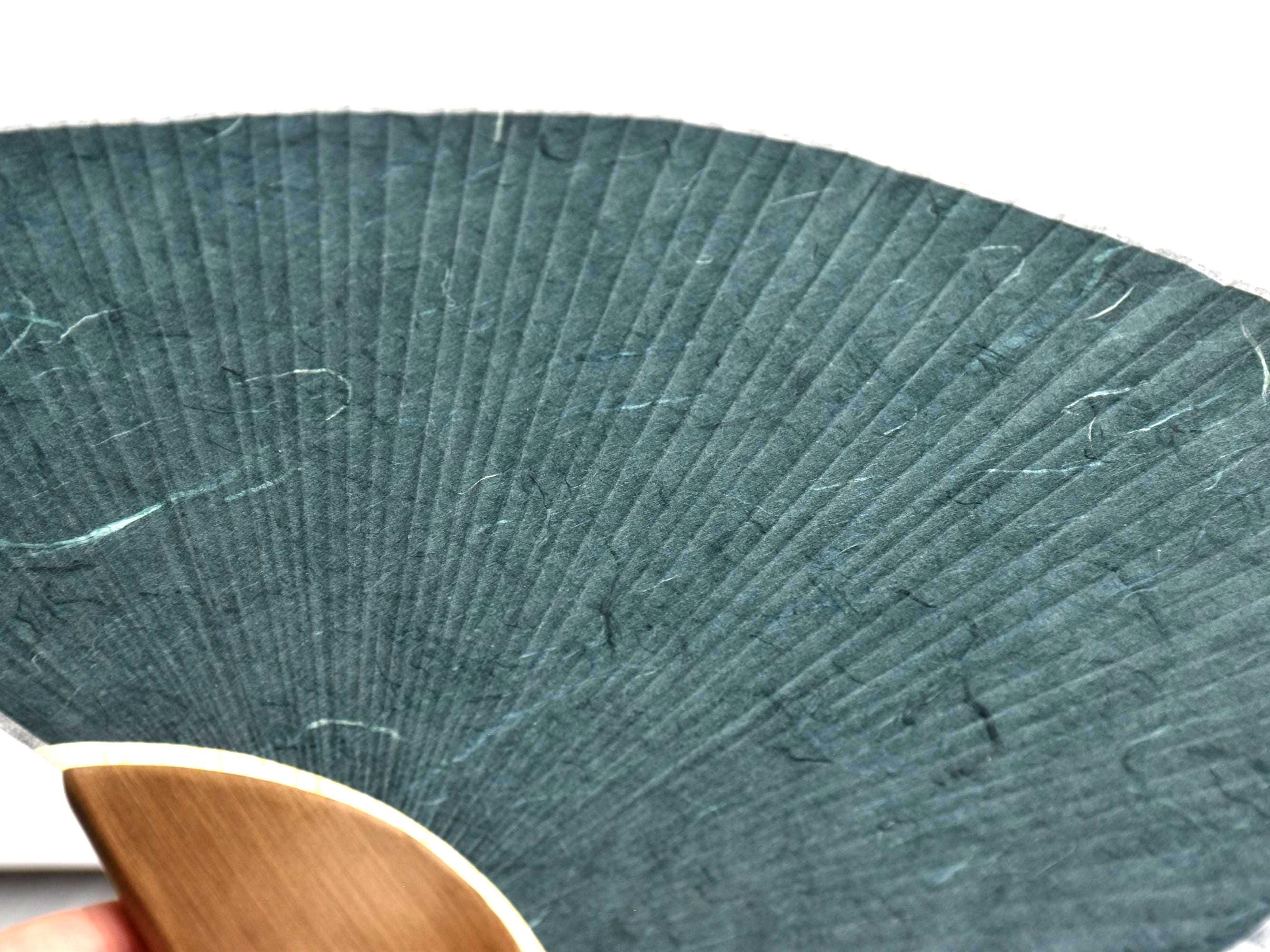 Japanese Uchiwa Fan With Birds and Weaves Pattern | Handcrafted Washi ...