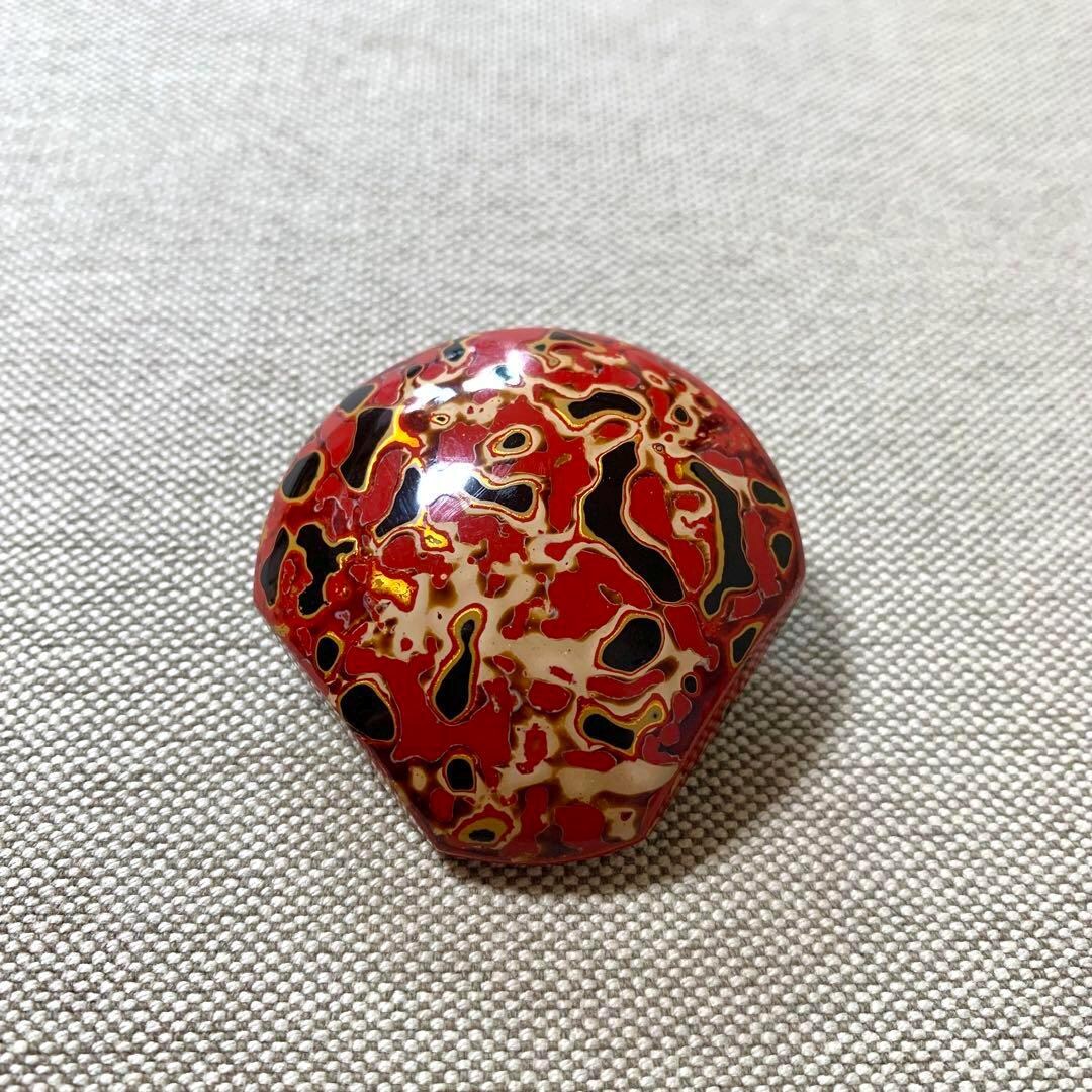 Japanese Vintage Brooch Tsugaru-nuri Lacquerware, Handmade Traditional ...