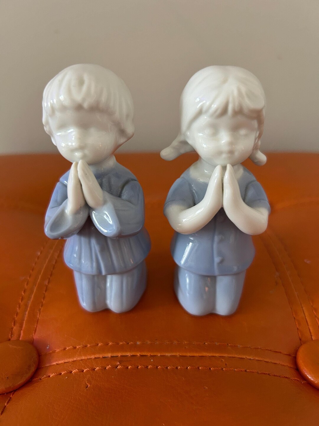 Vintage Ceramic Children Figurines - Praying Pose, Made in Japan (set ...