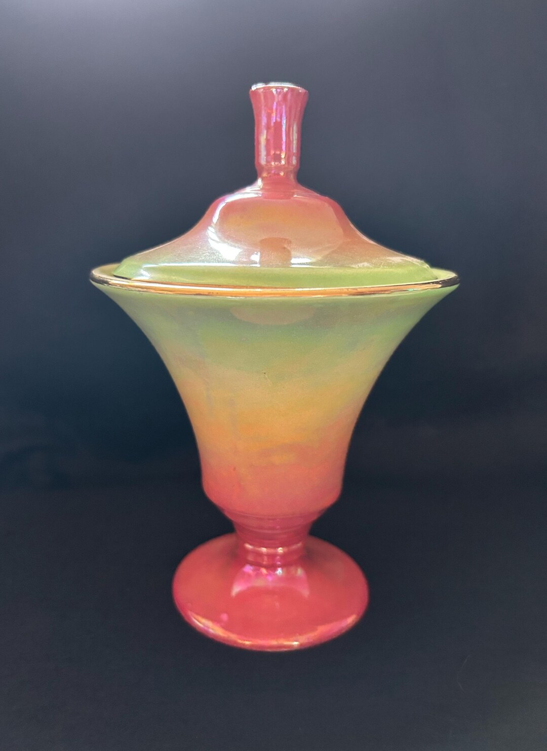 Vintage Royal Winton Grimwades Lusterware Gordon Shaped Lidded Candy ...