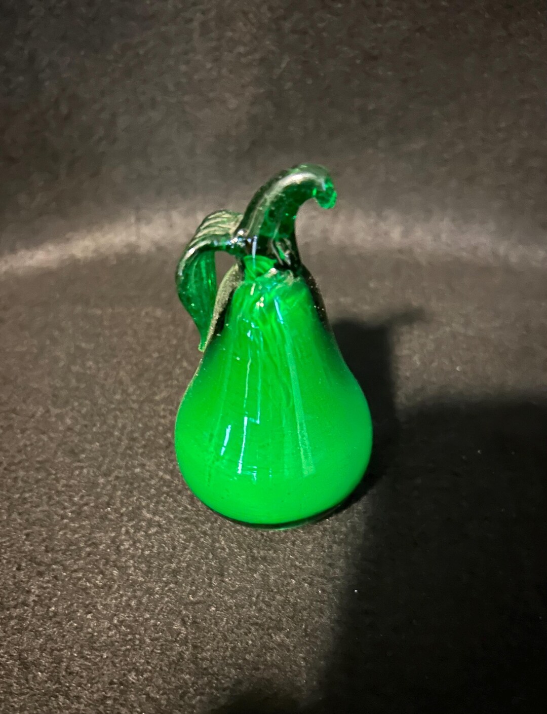 Vintage Murano-style Handblown Green Glass Pear - Etsy